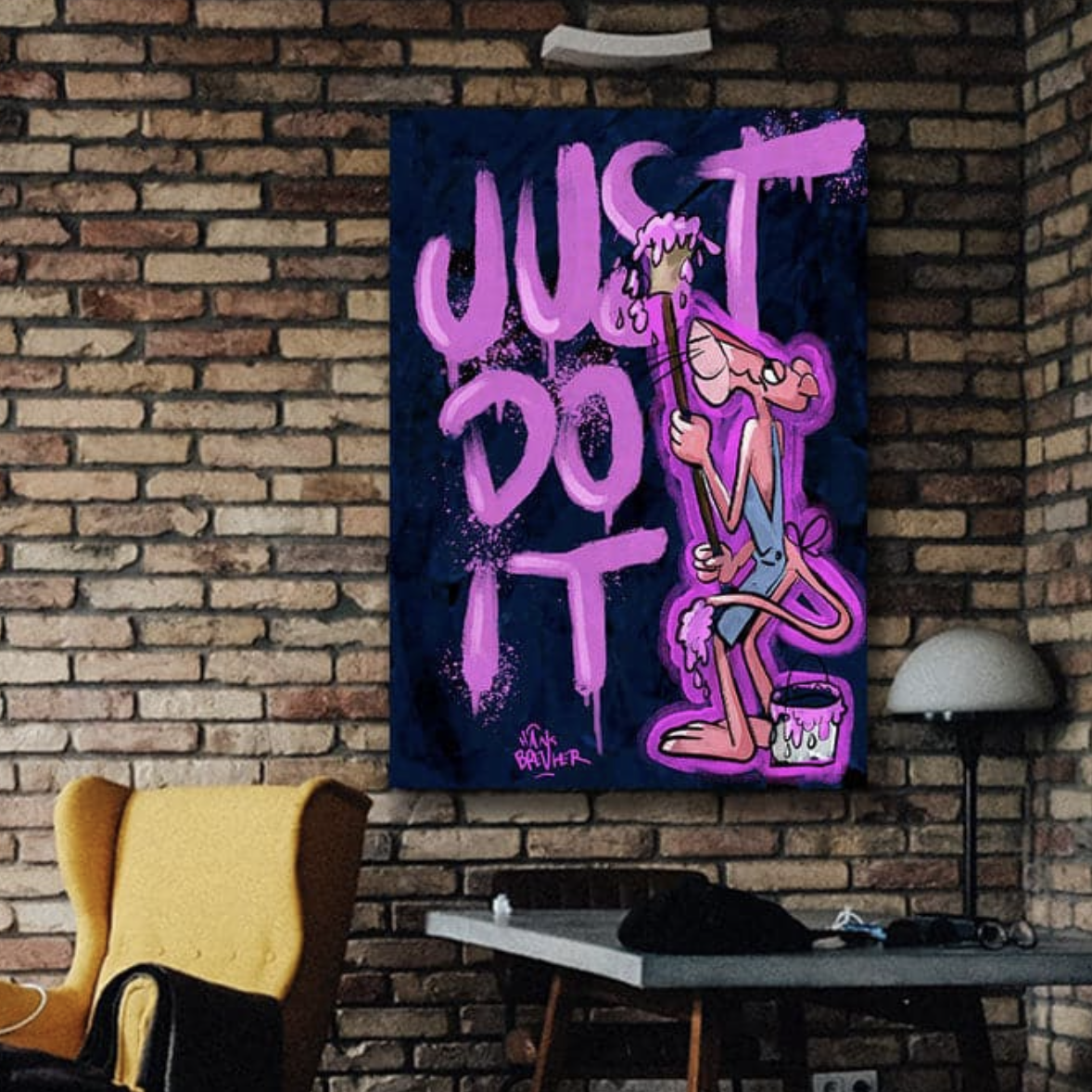 Schilderij Pinky P Motivation (Canvas) – 24fotoophout.nl
